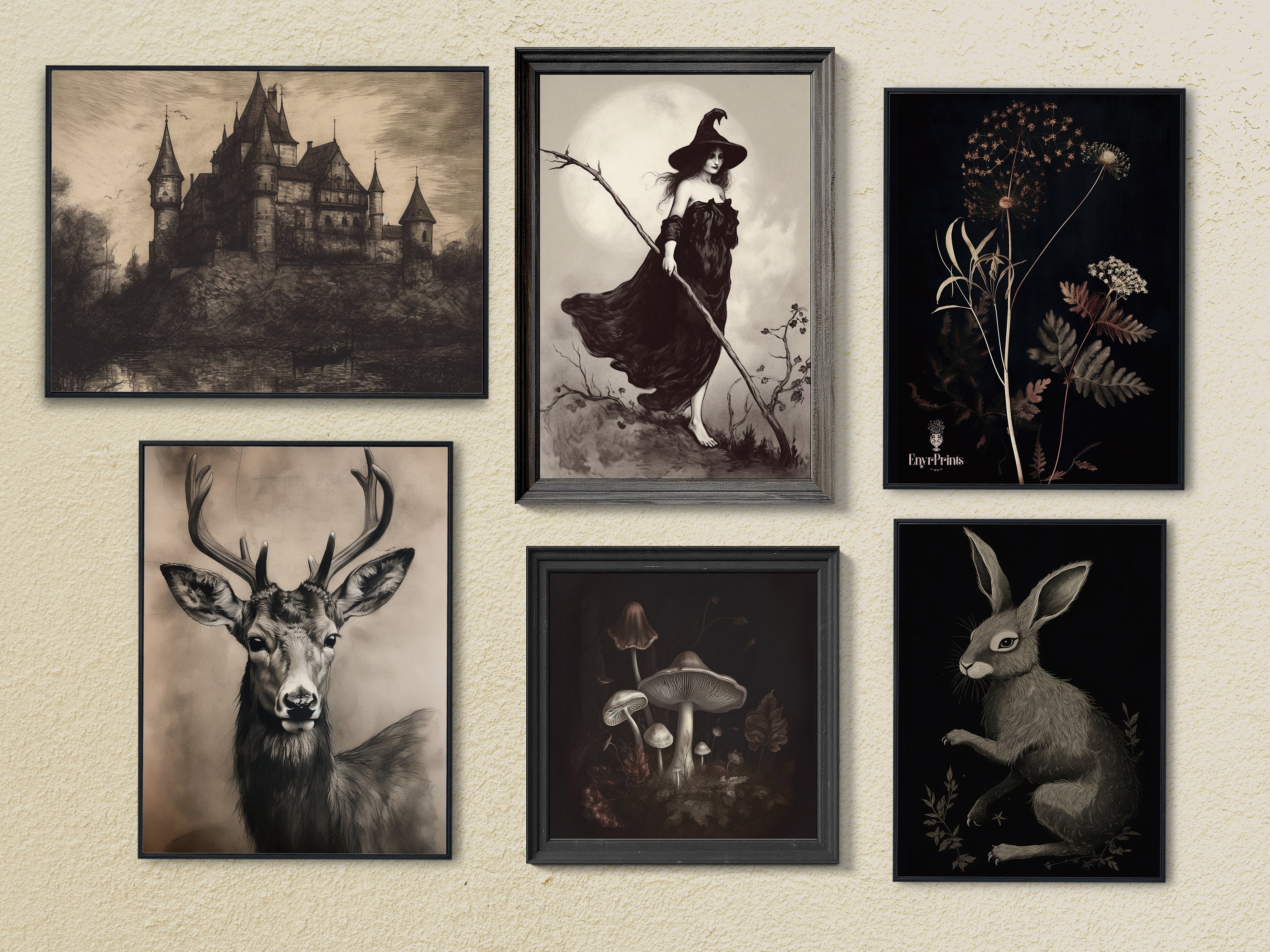 Dark Academia Victorian Castle Print Gothic Dark Cottagecore - Etsy