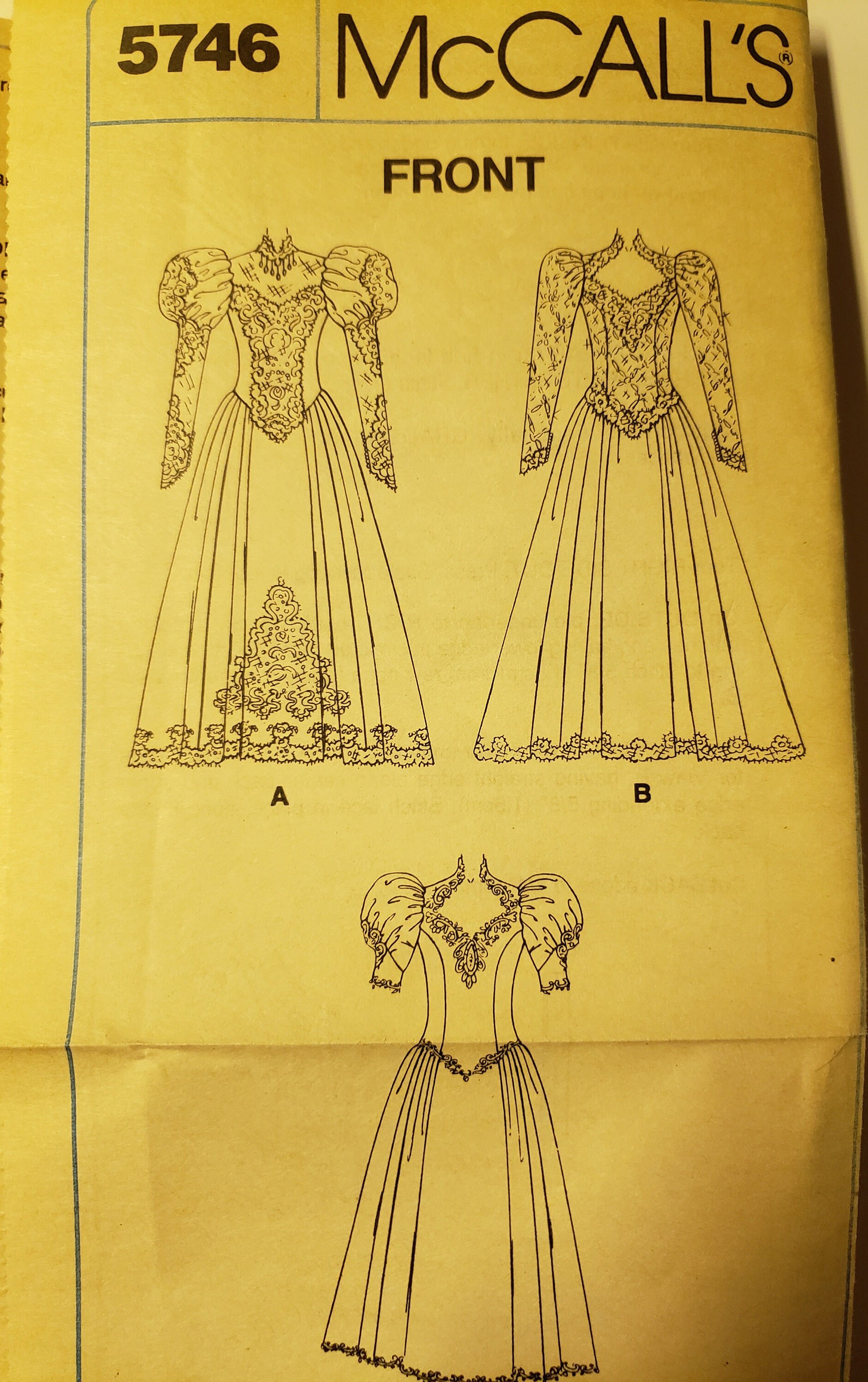 1990s Ali Cyn Wedding Dress With Fitted Bodice Puff Sleeves bust 38 ...