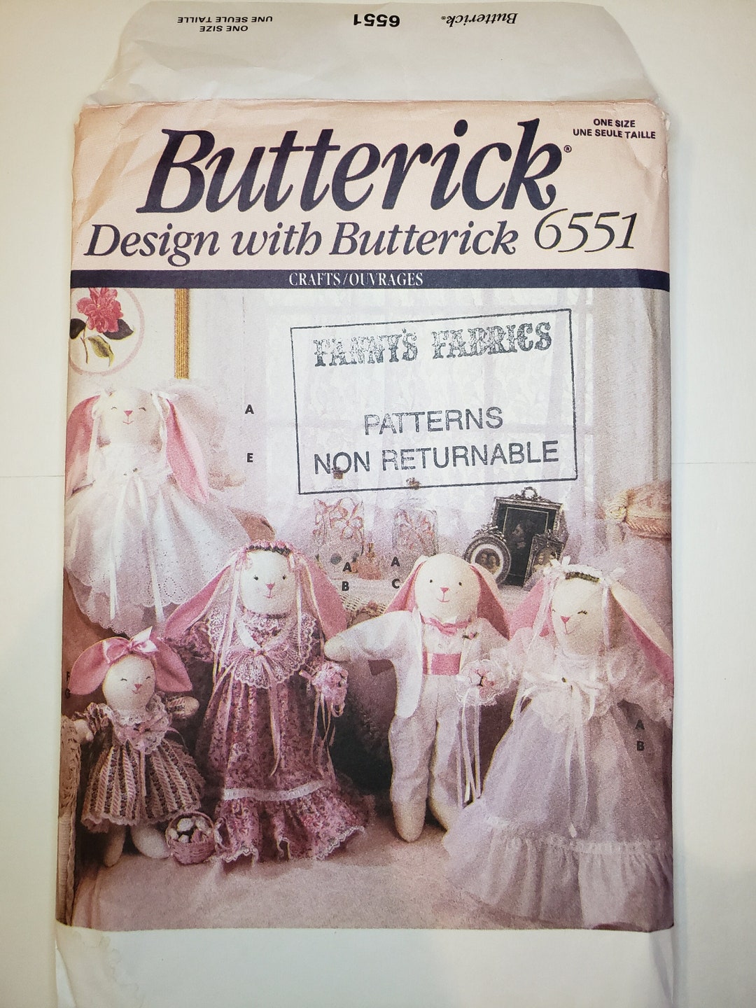 Wedding Party Bunnies Toy Sewing Pattern Uncut and Factory Folded ...