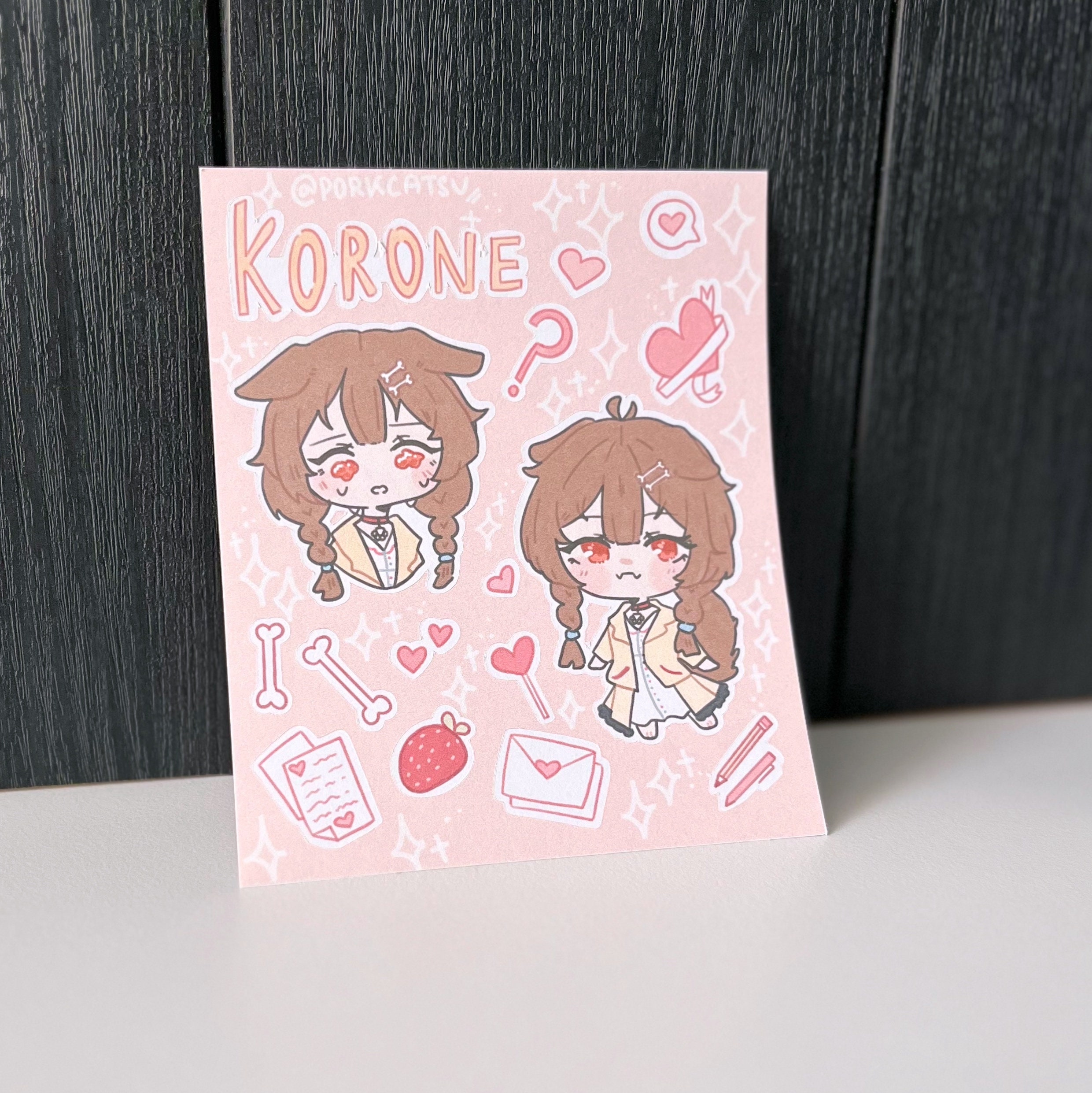 Korone Hololive Cute Sticker Sheet - Etsy