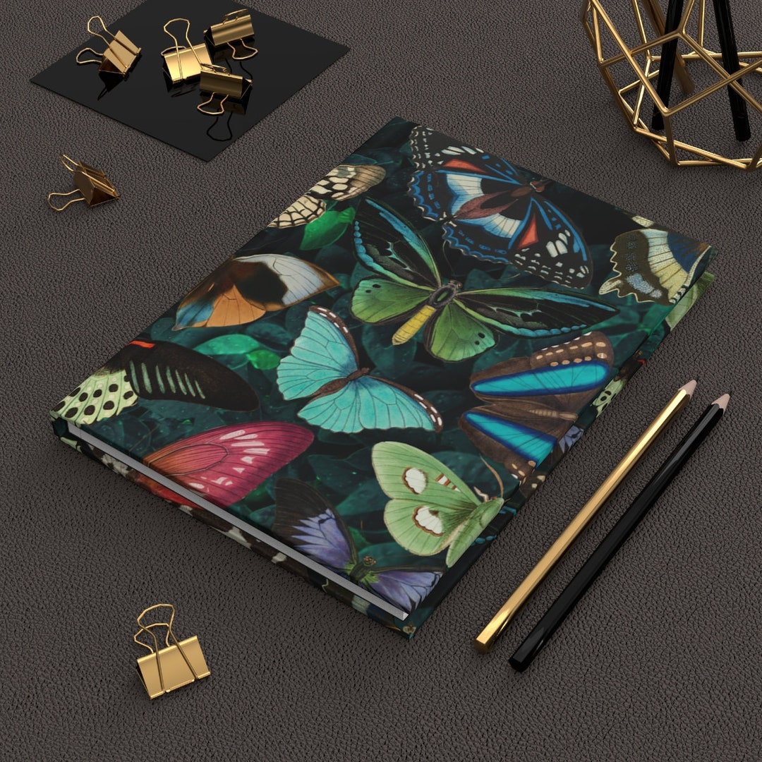 Beautiful Butterfly Moth Journal Notebook Diary | Luna Moth Blue ...