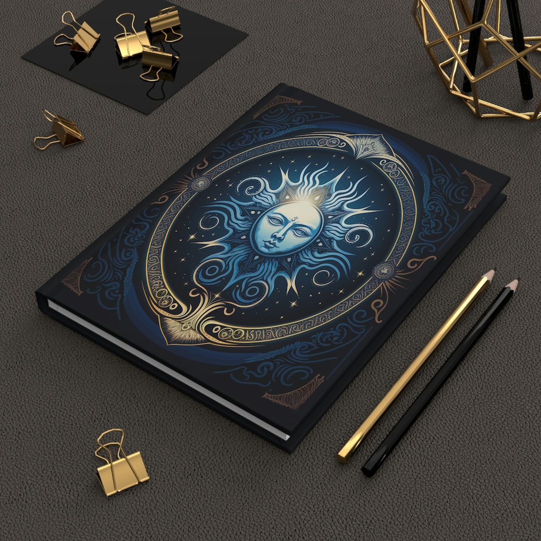 Blue Moon Celestial Moonlight Night Sky Zodiac Journal | Stars Nautical ...