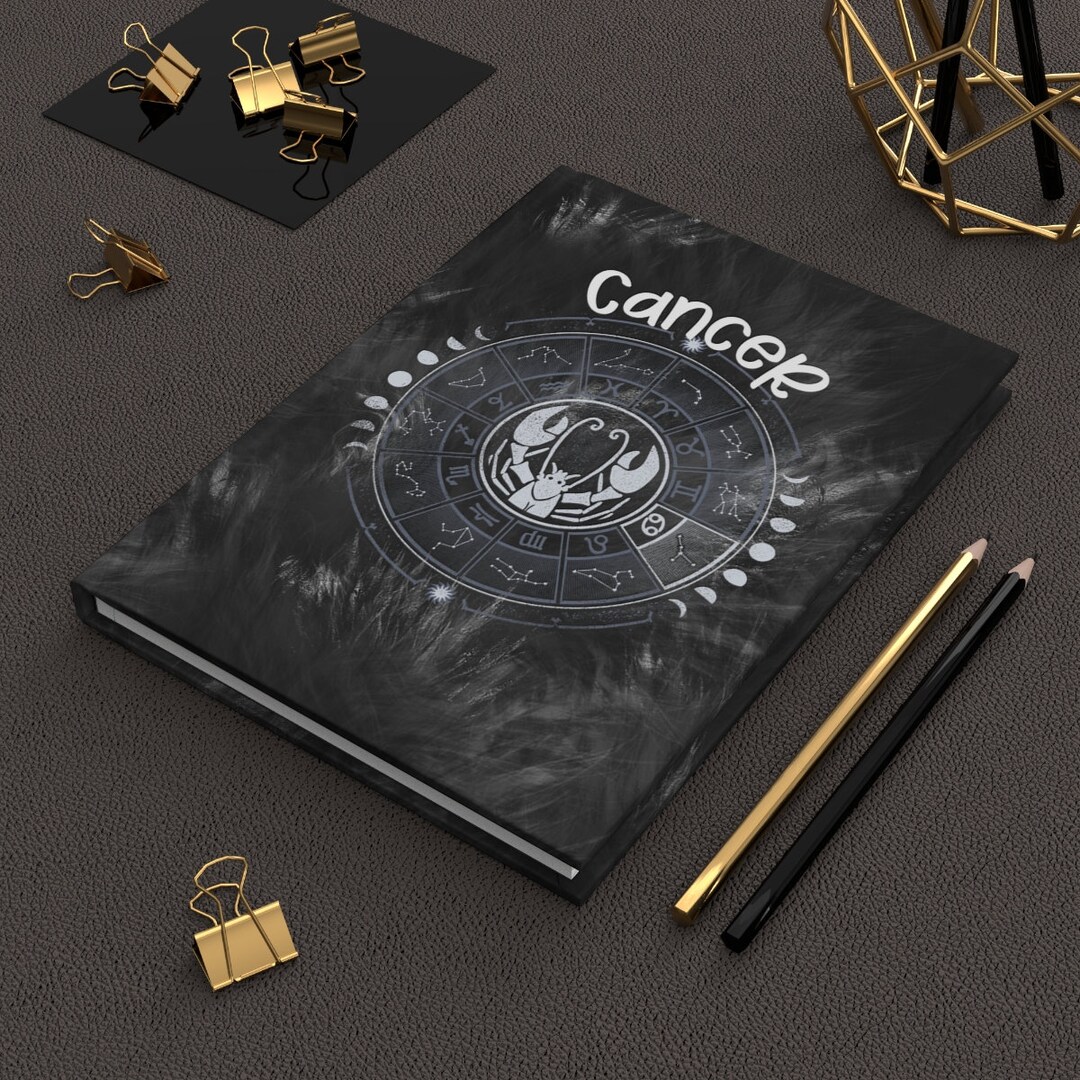 Cancer Zodiac Journal | Celestial Astrology Chart Hardcover Diary - Etsy