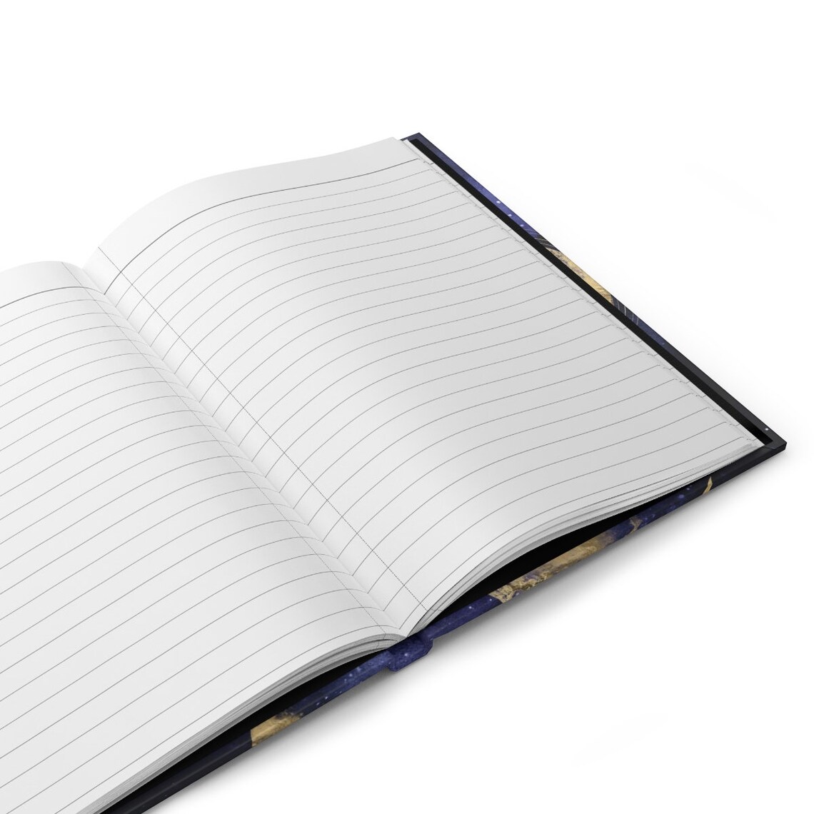 Navy Galaxy Journal | Gold Moon Hardcover Notebook, Aesthetic Diary - Etsy