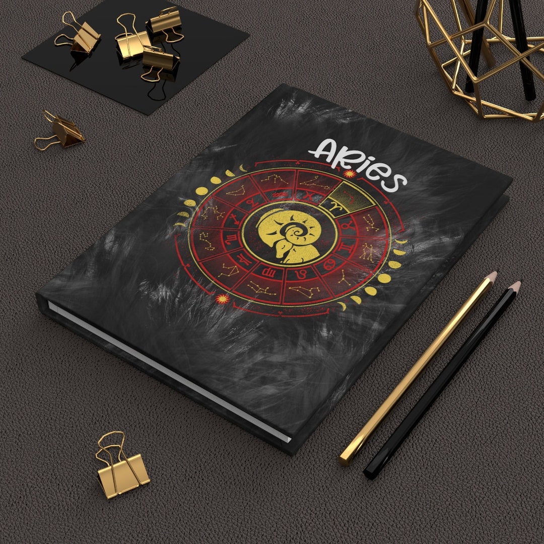 Aries Astrology Symbol Chart Zodiac Journal | Pretty Celestial Zodiac ...