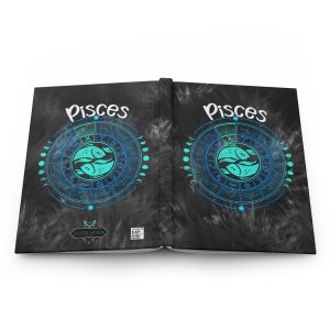 Pisces Astrology Symbol Chart Zodiac Sign Journal | Pretty Celestial ...