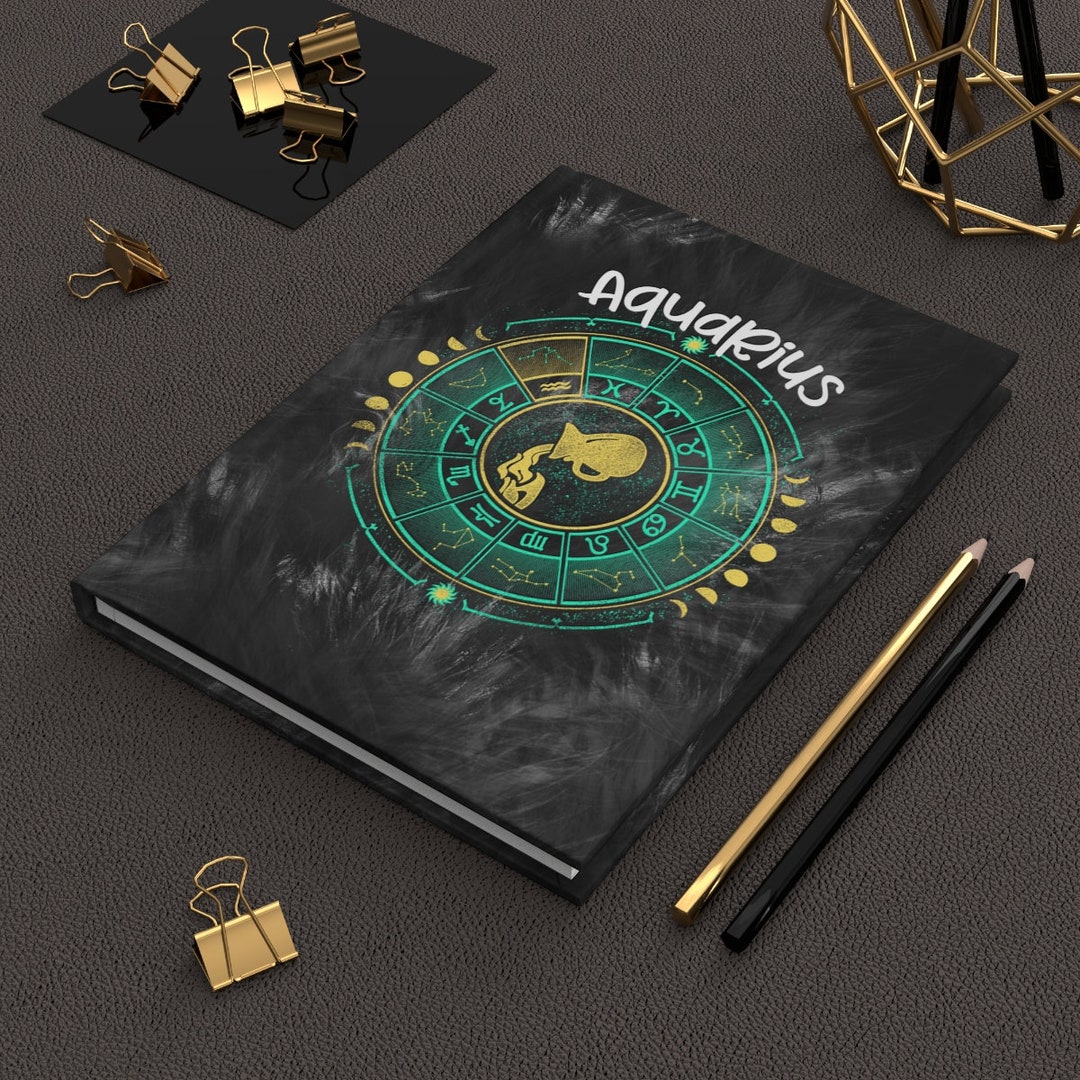 Aquarius Astrology Symbol Chart Zodiac Sign Journal | Pretty Celestial ...