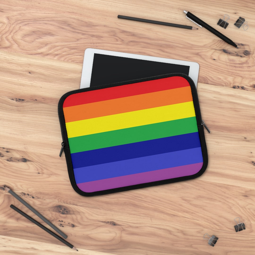 Pride Flag Laptop Sleeve | LGBTQ+ Pride Merch Laptop Cover for Travel ...