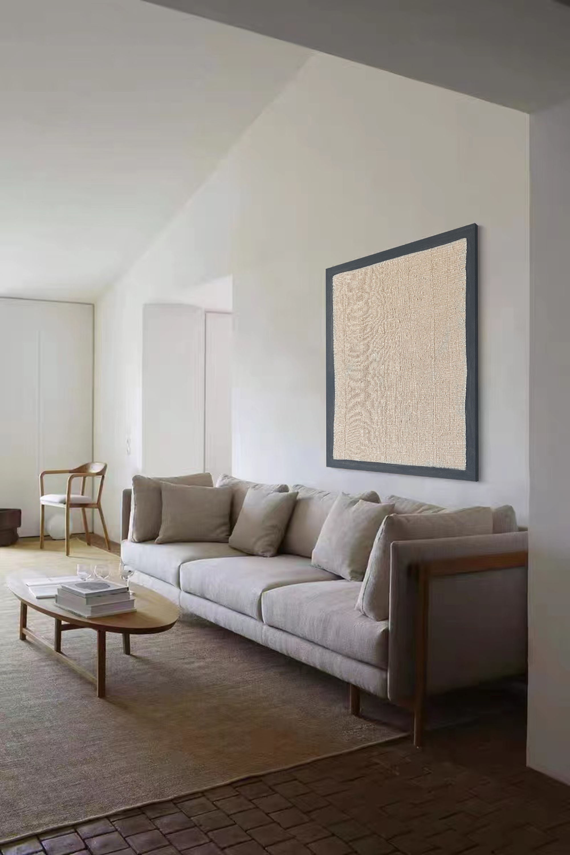 Beige Rich Textured Painting Beige 3d Textured Wall Art Canvas Larger ...