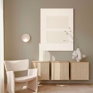 3D Texutred Pure Beige Wall Art Beige Textured Canvas Art Light Beige ...