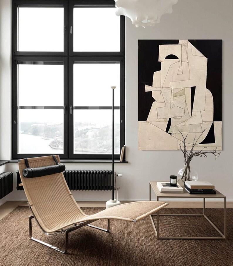 Black Wabi-sabi Wall Art Beige Wabi Sabi Wall Art Beige and - Etsy