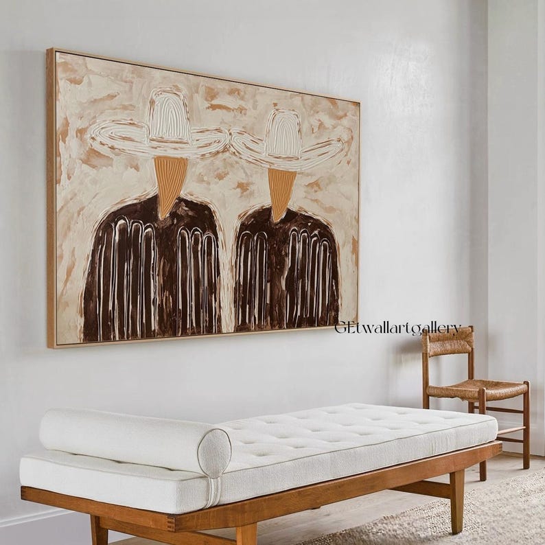 Abstract Faceless Man Wall Art Modern Figure Abstraction Art Retro ...