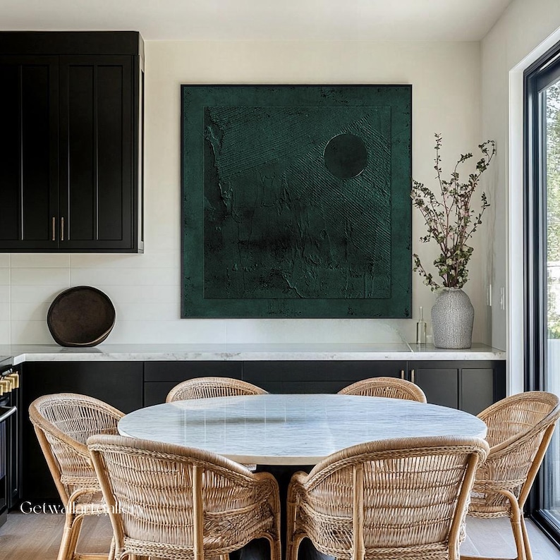Green Abstract 3d Texture Oil Painting on Canvas Oversize Modern Green ...