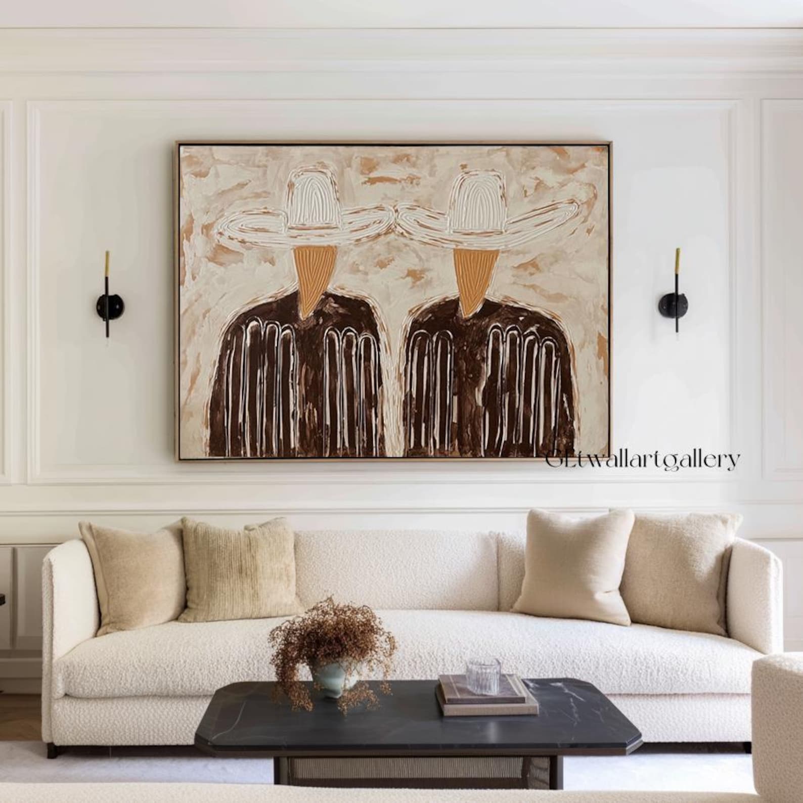 Abstract Faceless Man Wall Art Modern Figure Abstraction Art Retro ...