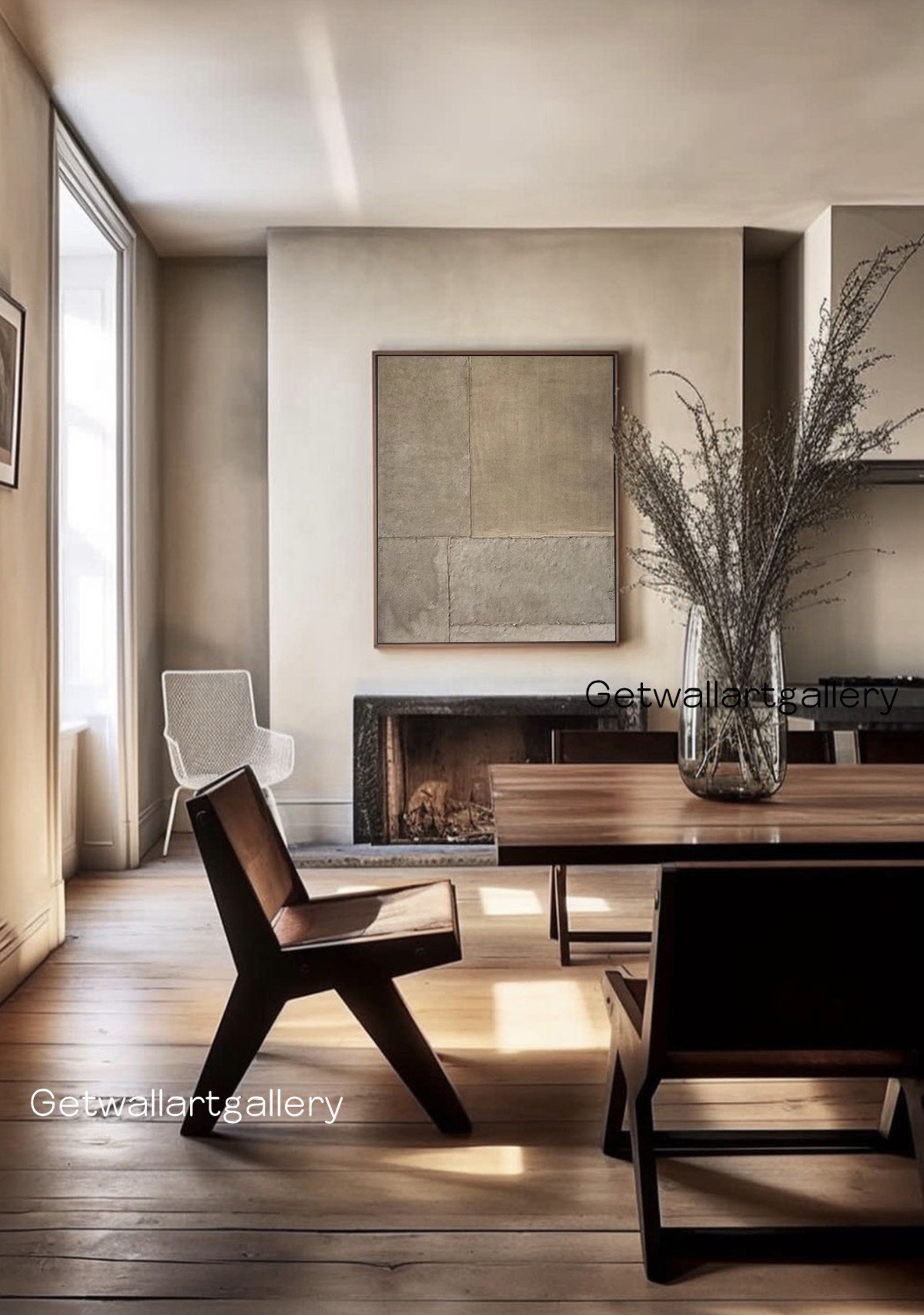Brown Textured Painting on Canvas, Earth Tone Minimalist Wall Art - Etsy