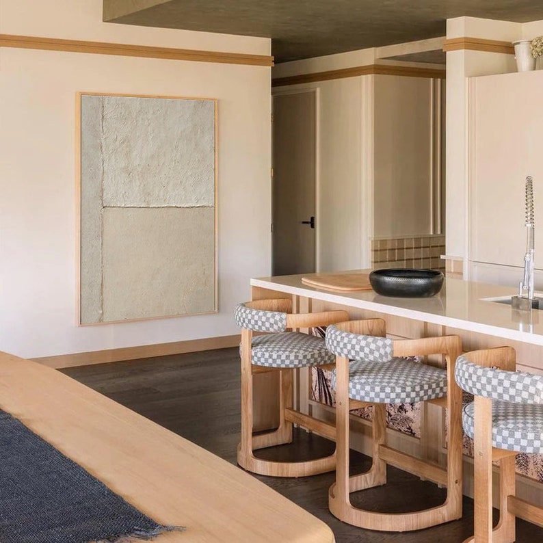 Beige Wabi Sabi Painting Pure Beige Wall Art Larger Bige Wall - Etsy