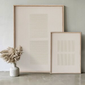 3D Texutred Light Beige Wall Art Pure Beige Textured Canvas Art Light ...