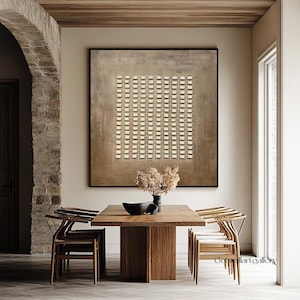 Brown 3d Textured Painting on Canvas Brown Wabi-sabi Art Oversized Brown Minimalist Wall Art ...