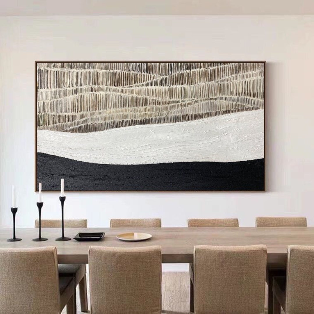 Oversize Brown Wabi-sabi Wall Art Large Black and White - Etsy