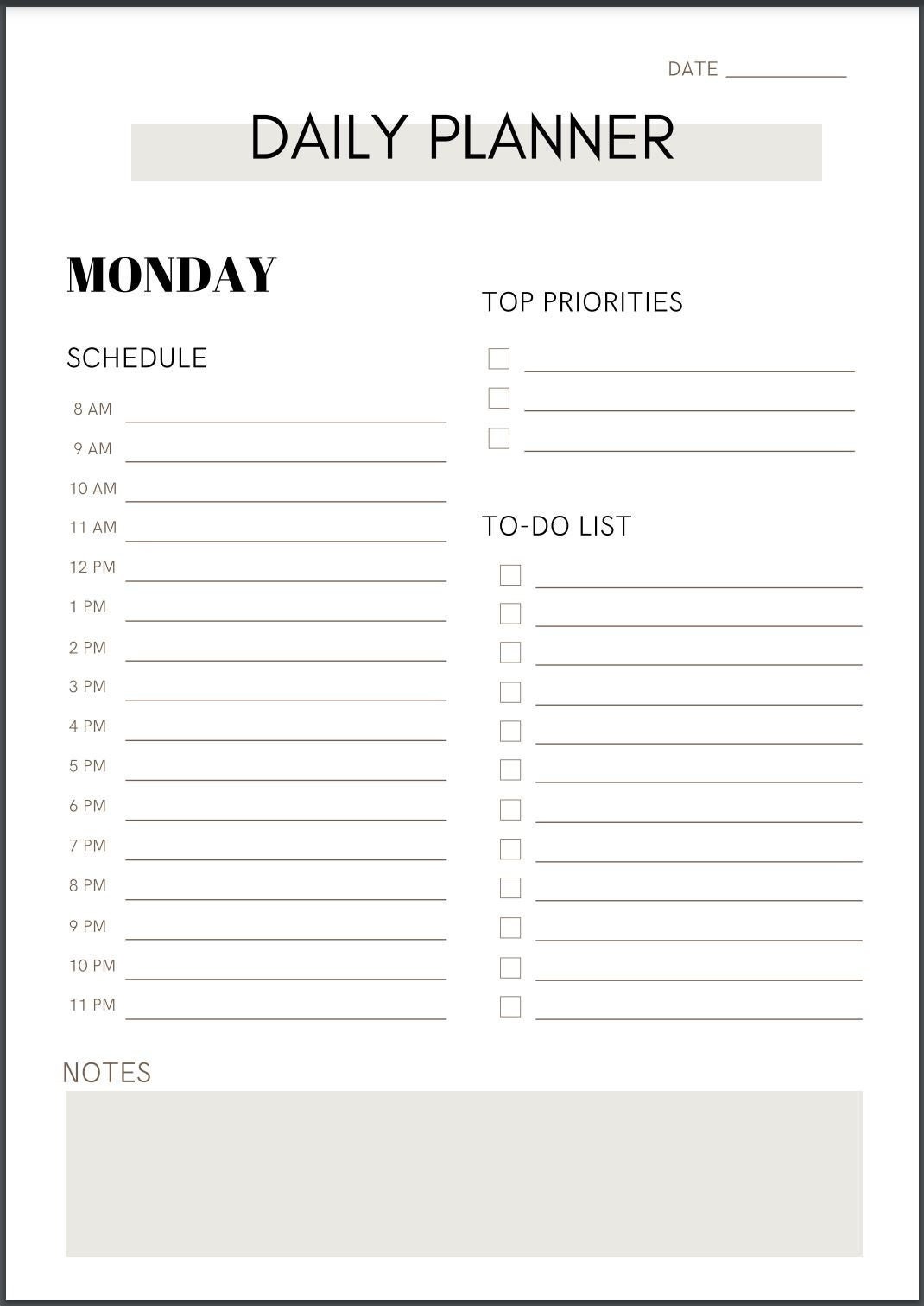 Simple Daily Planner | Goodnotes Planner | Notability Planner | iPad ...