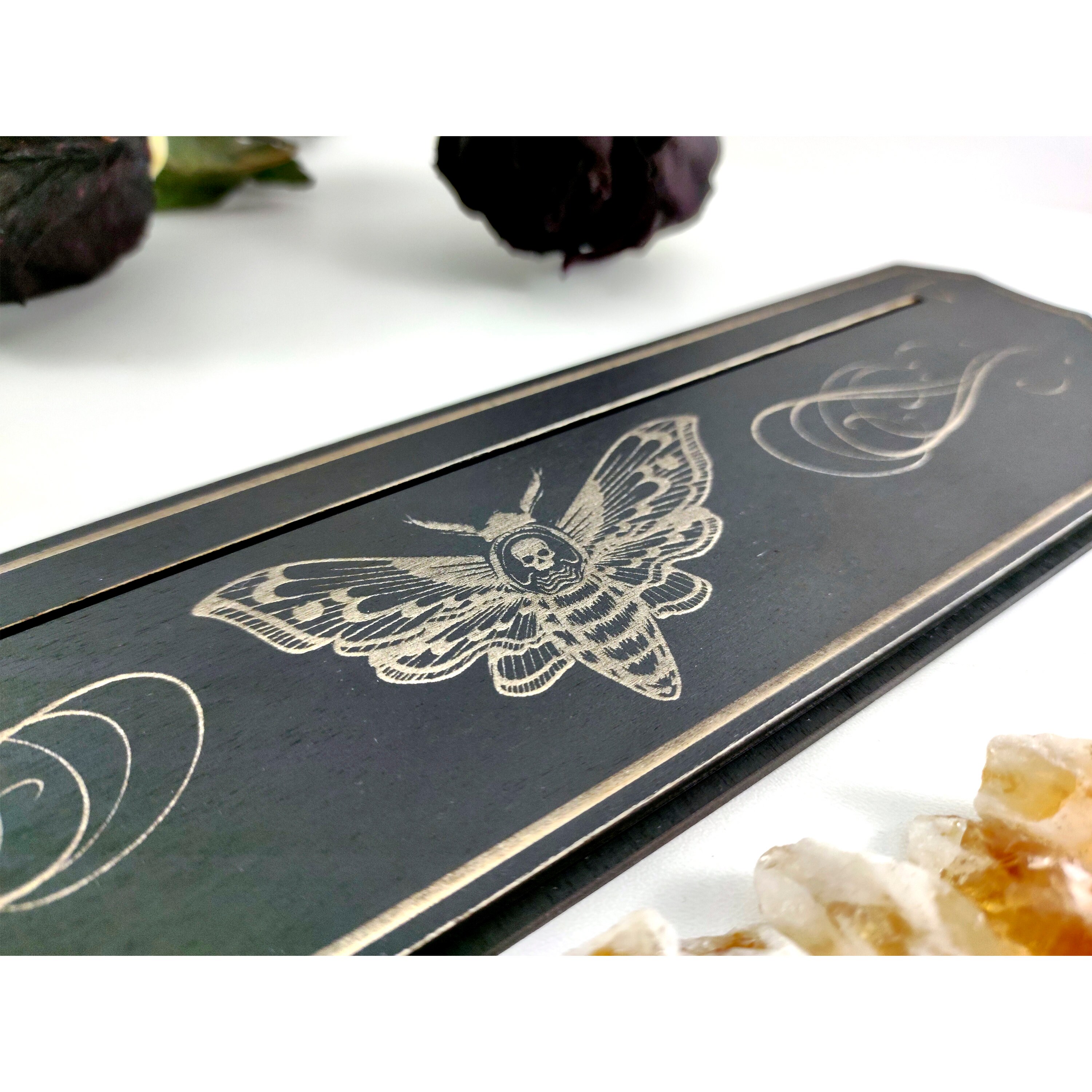 Tarot Card Stand, Death Head Moth Tarot Card Stand, Lenormand or Oracle ...