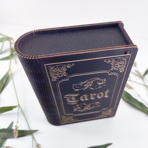 Laser Engraved Tarot Card Box Vintage Birch Plywood Deck Storage - Etsy