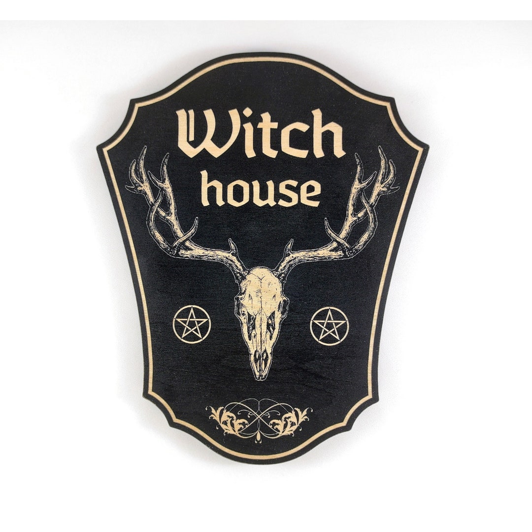 Engraved Witch House Sign Dark Goth Home Decor - Etsy