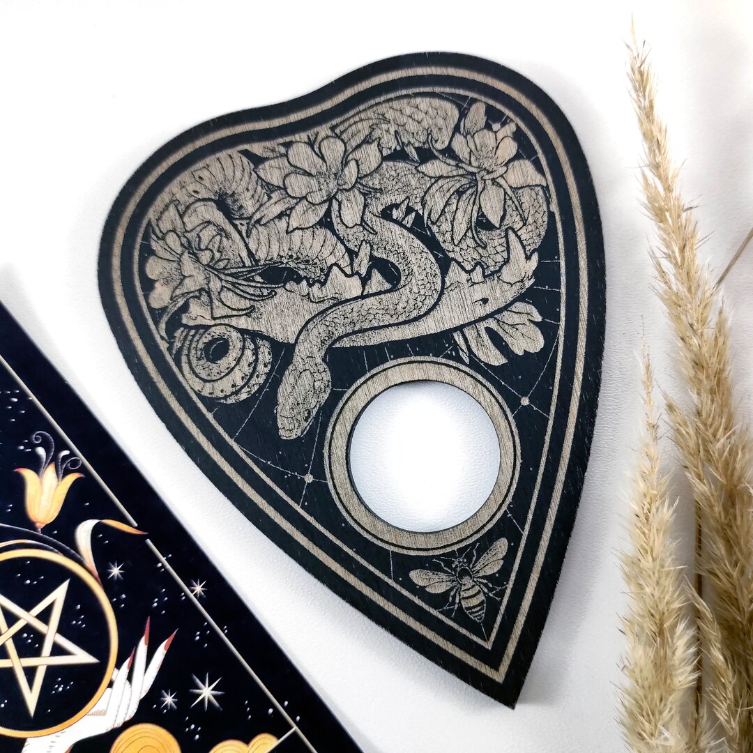 Wood Ouija Planchette Laser Etched Gothic Occult Decor - Etsy