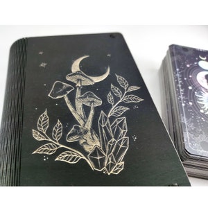 Witchy Tarot Card Storage Box, Oracle Card Box, Witch Deck Holder, Wood ...