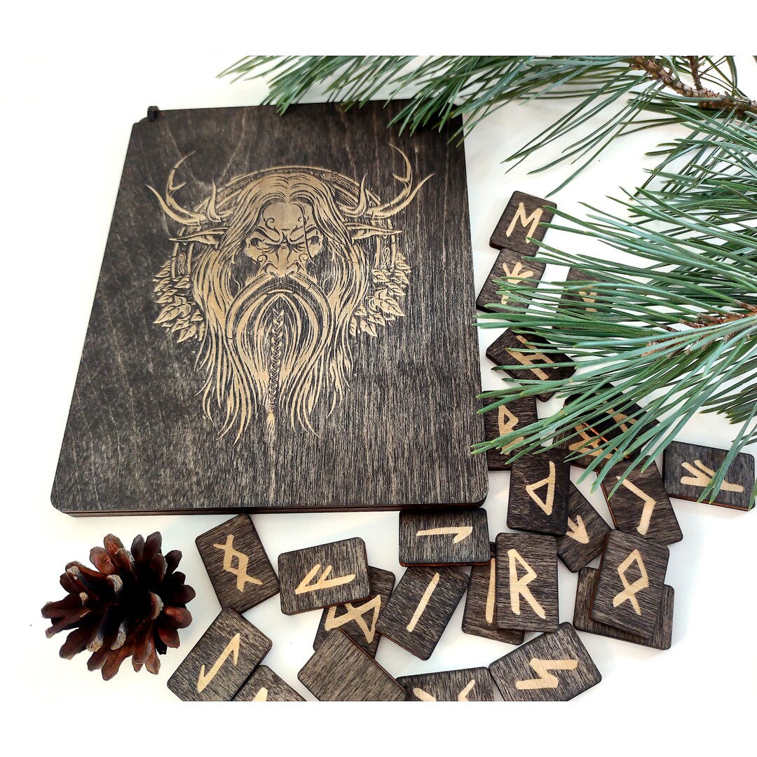 Runes Set Norse Mythology, Norse Pagan Rune Set, Wood Runes, Old Norse ...