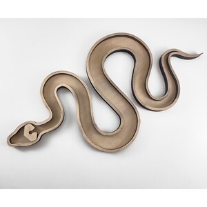 Wood Snake Witch Decor, Boho Decor, Triple Moon, Engraved Floral Wood ...