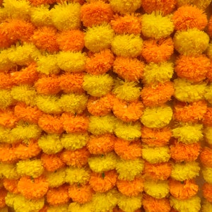 40 Pc Marigold Flower Garland Strings for Christmas Indian All Color ...