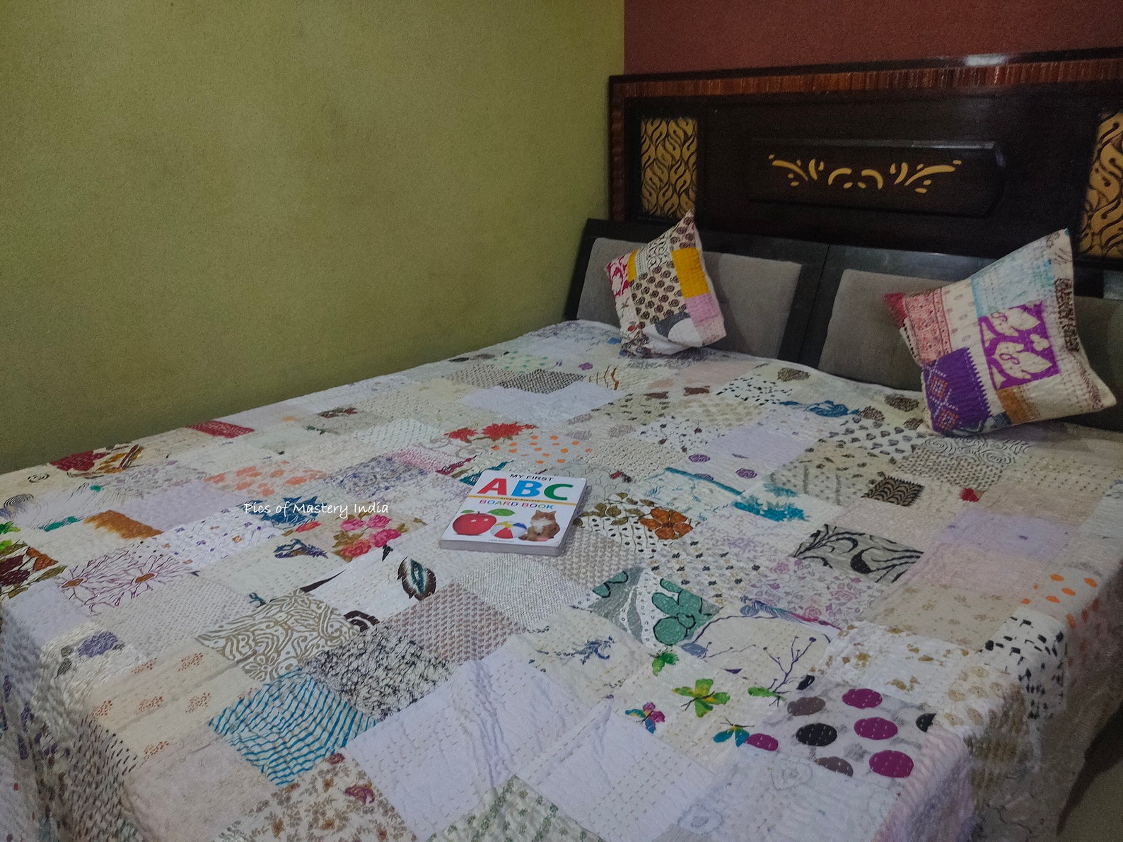 Bohemian Patchwork Quilt Kantha Quilt Handmade Vintage Quilts Boho King ...