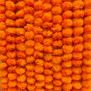 40 Pc Marigold Flower Garland Strings for Christmas Indian All Color ...