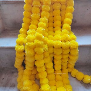 SALE ON Indian Artificial Decorative Marigold Flower Garland Strings ...
