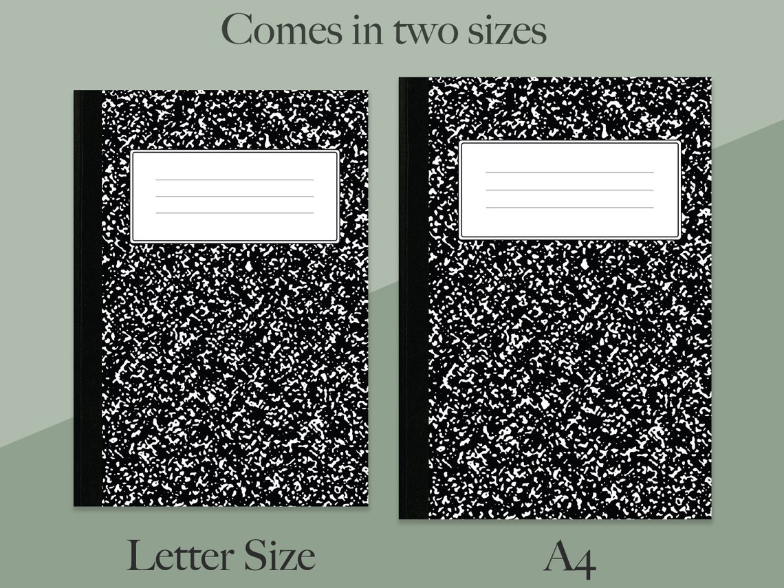 Digital Composition Notebook Covers for Goodnotes, Digital Notebook ...