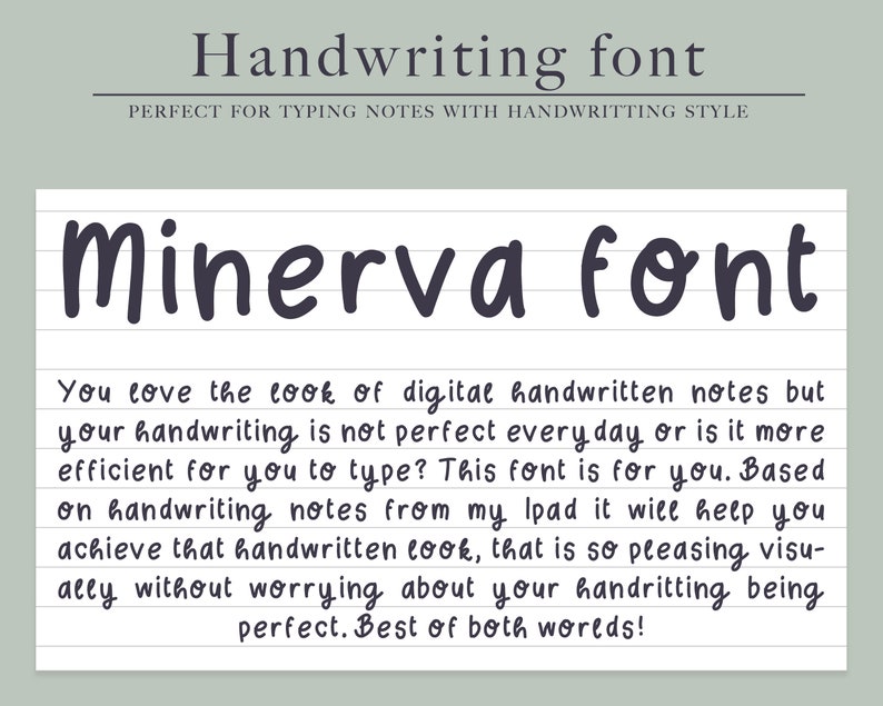 Simple Handwritten Font for Student Notes, Neat Handwriting Font ...