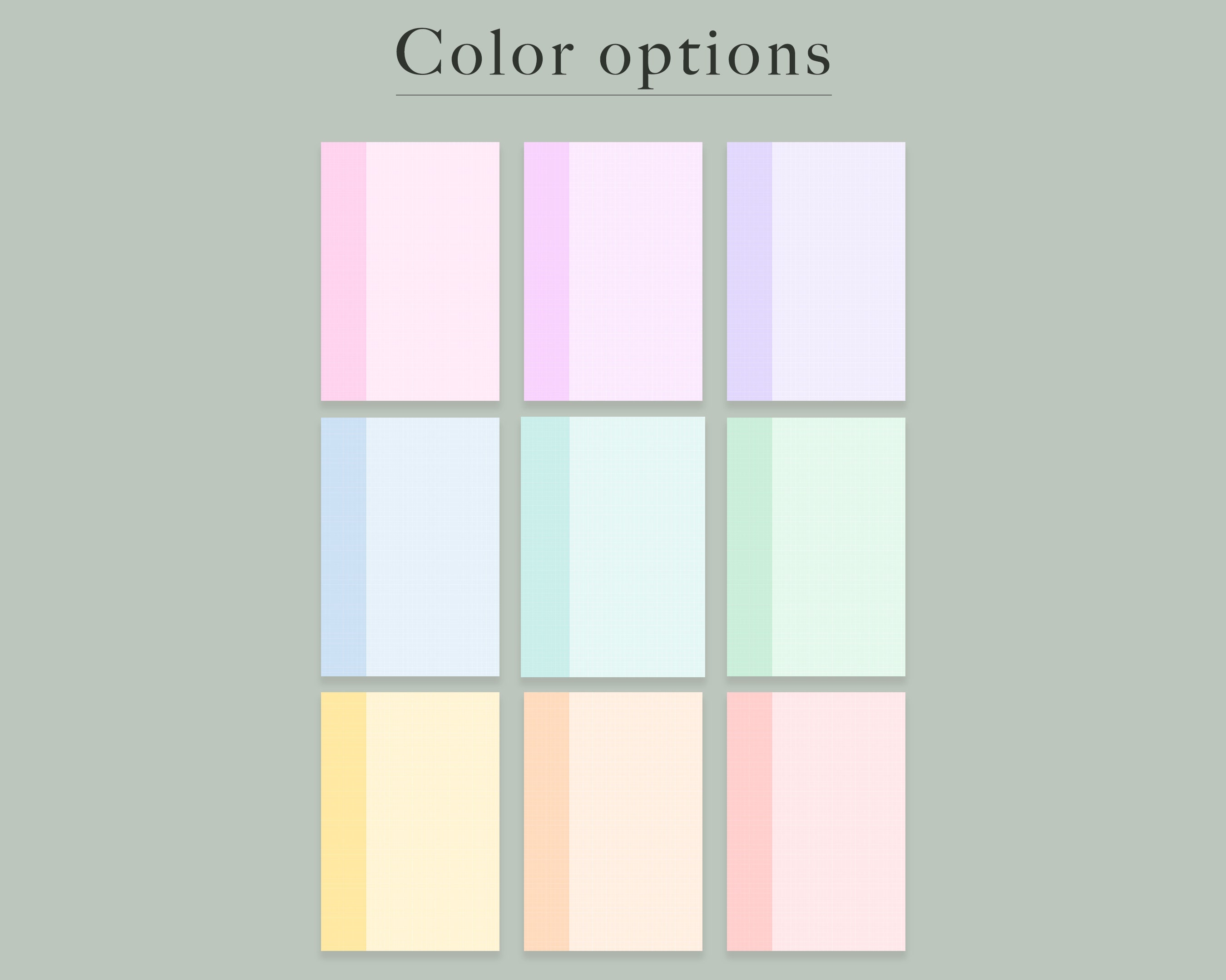 Digital Note Taking Template, Pastel Digital Note Paper, Goodnotes ...