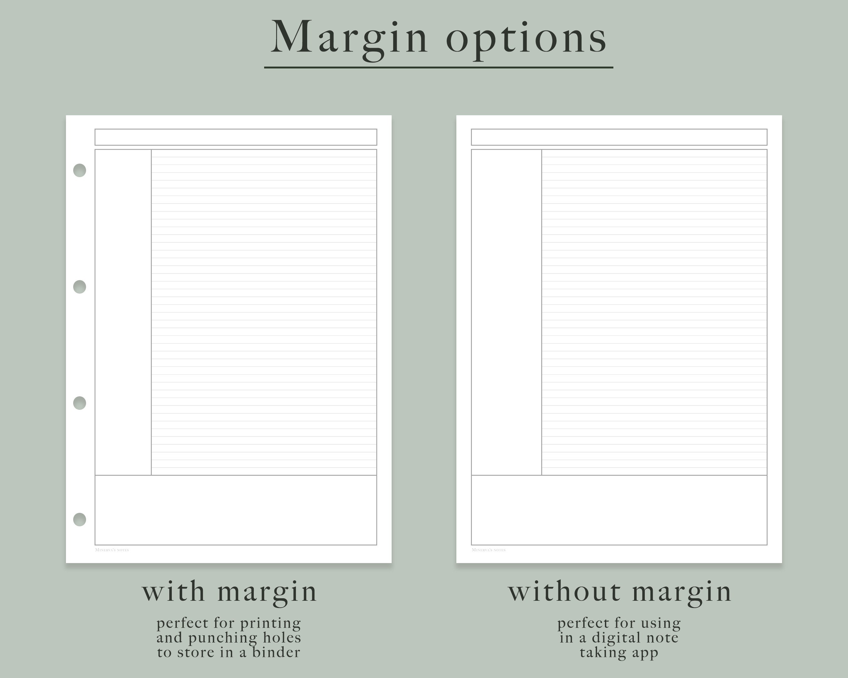 Printable Cornell Notes Template Goodnotes, Digital Note Taking ...