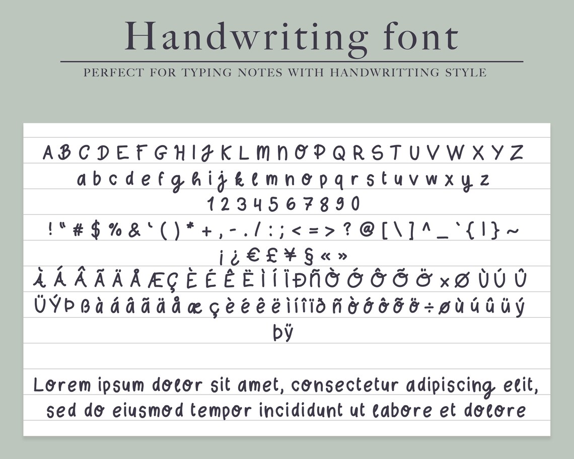 Simple Handwritten Font for Student Notes, Neat Handwriting Font ...