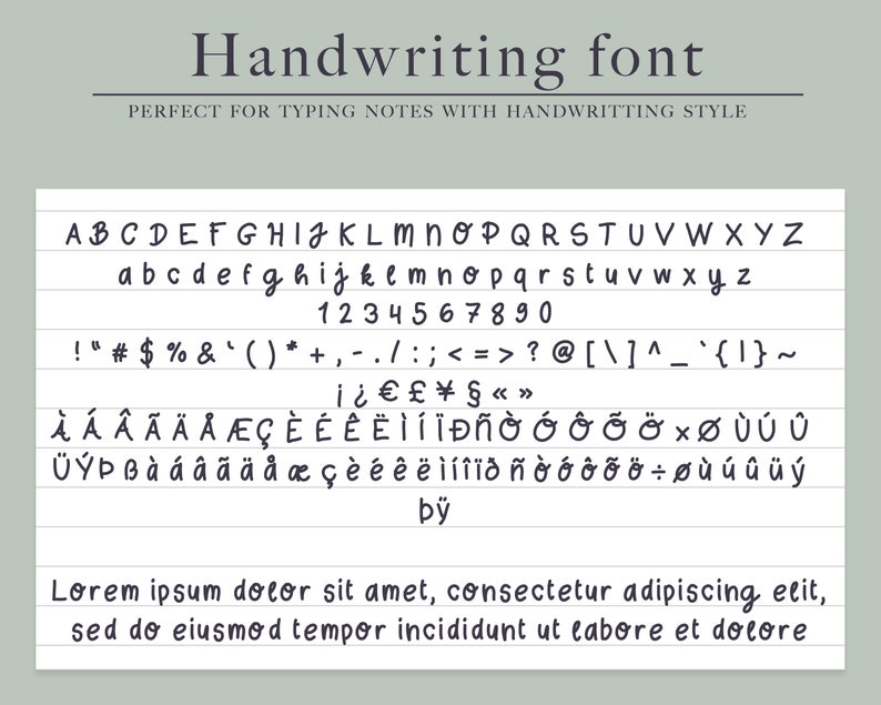 Simple Handwritten Font for Student Notes, Neat Handwriting Font ...