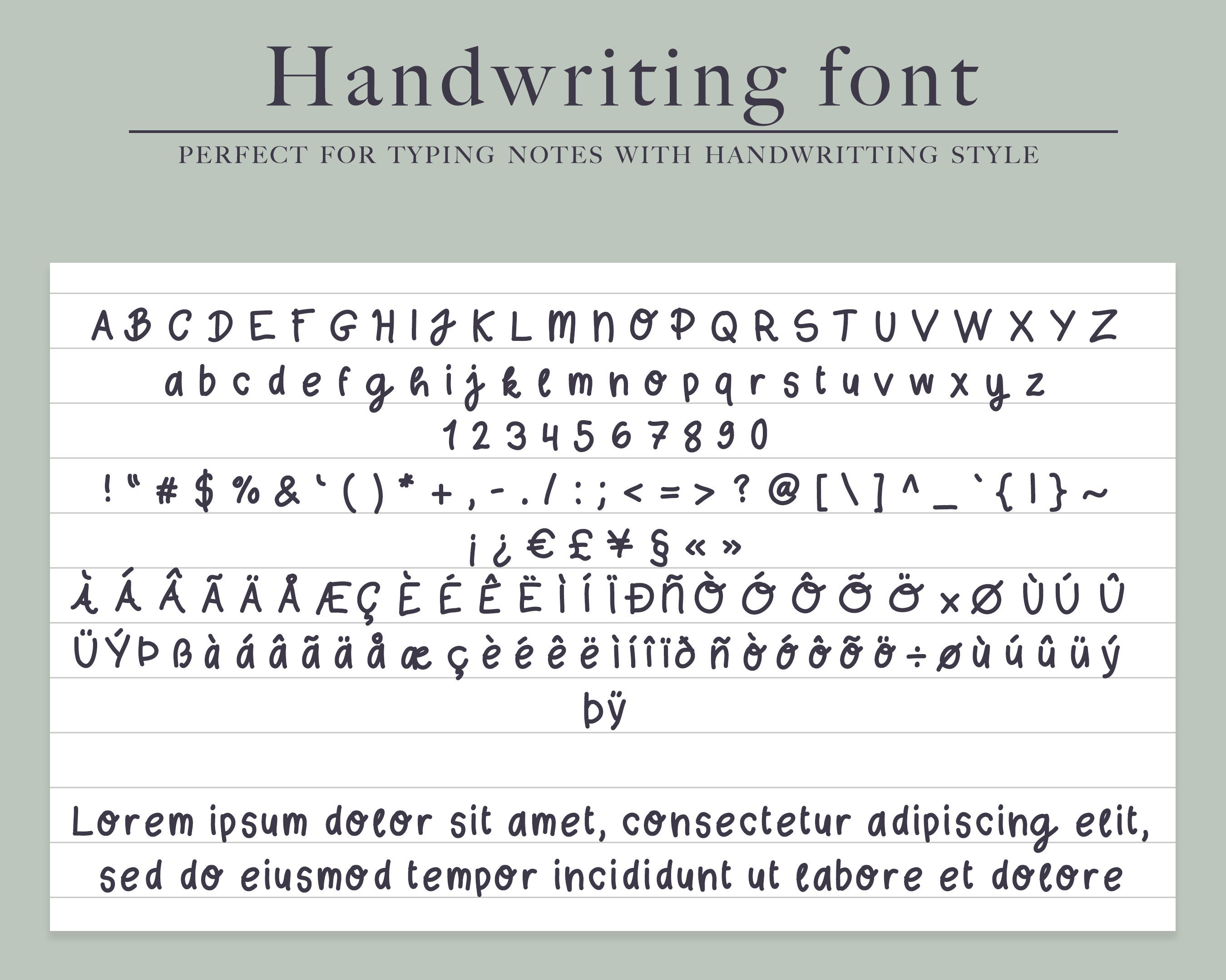 Simple Handwritten Font for Student Notes, Neat Handwriting Font ...