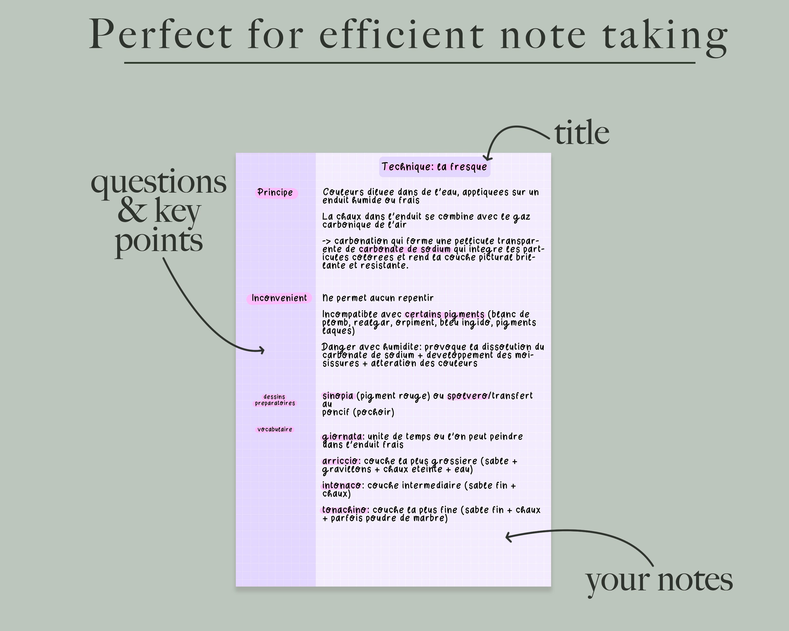 Digital Note Taking Template, Pastel Digital Note Paper, Goodnotes ...
