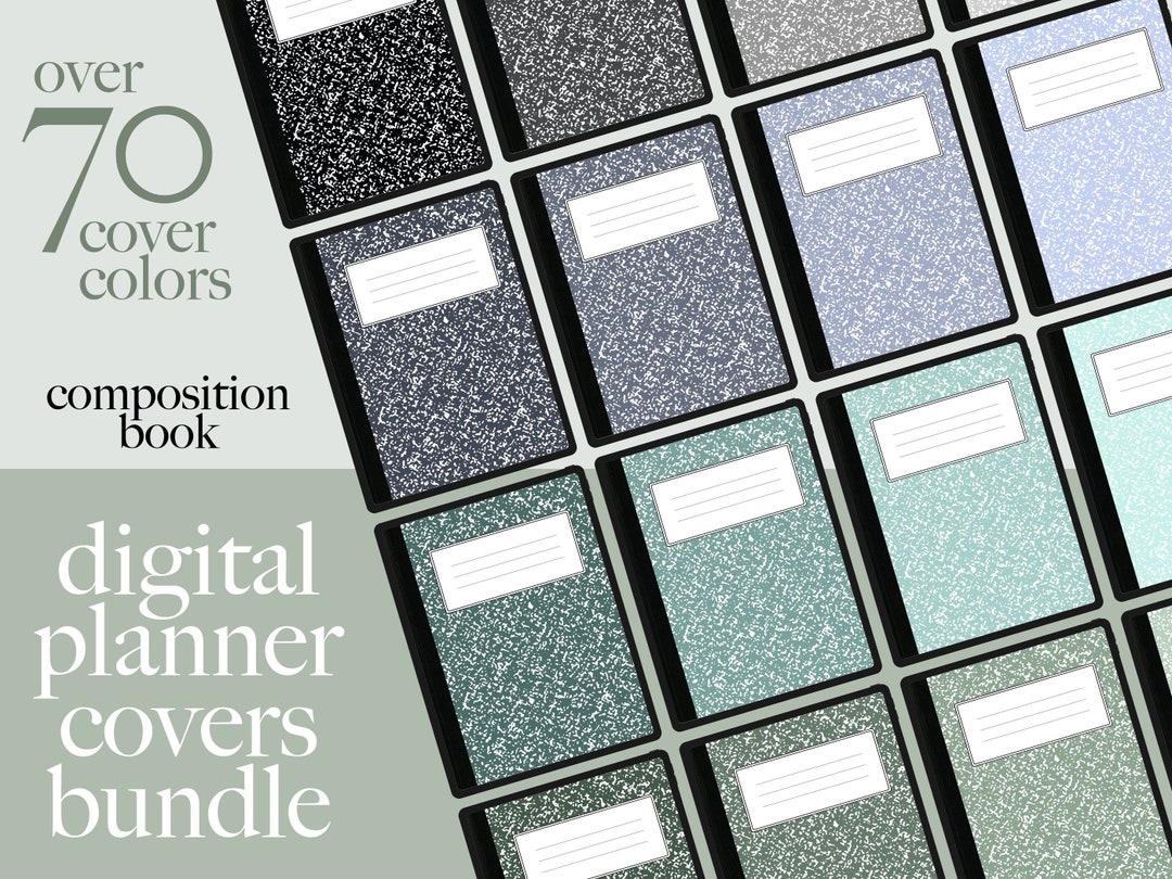 Digital Composition Notebook Covers for Goodnotes, Digital Notebook ...