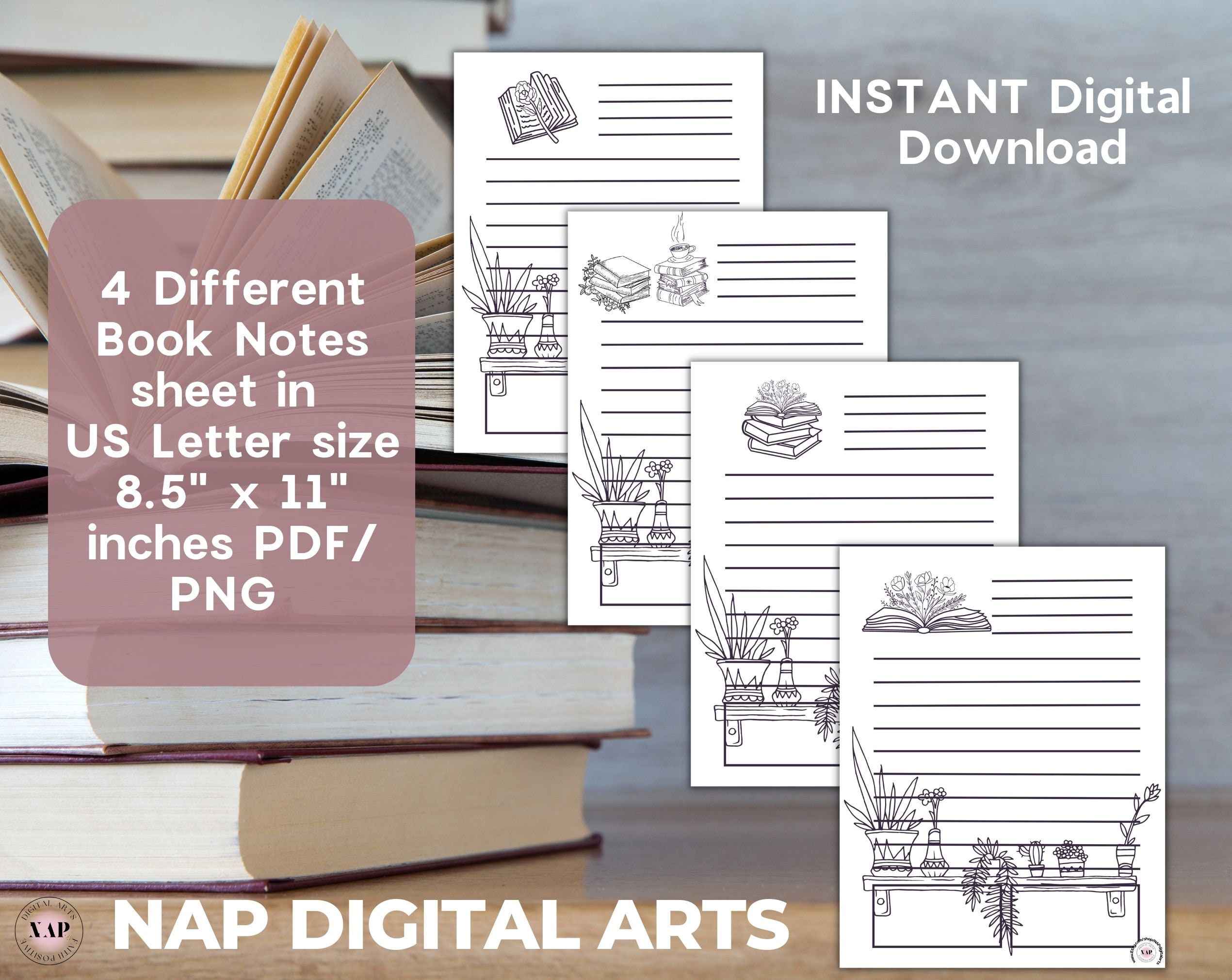 Reading Journal Printable, Reading Challenge Tracker, Book Tracking ...