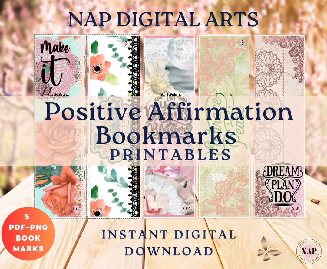 Positive Affirmation Bookmarks, Inspirational Quotes, Self Love ...