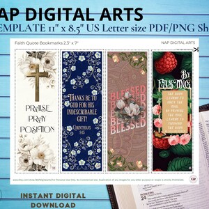 Faith Quote Bookmarks, Inspirational Christian Printable, Religious ...