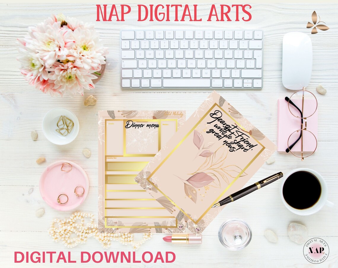 Lined Note Paper, Printable Writing Download, Printable Stationary ...