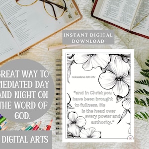 Faith Coloring Pages, Christian Art Journaling, Inspirational Coloring ...