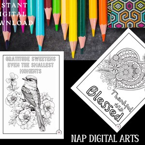 Grateful Heart Coloring Activity, Gratitude Coloring Pages, Adults ...